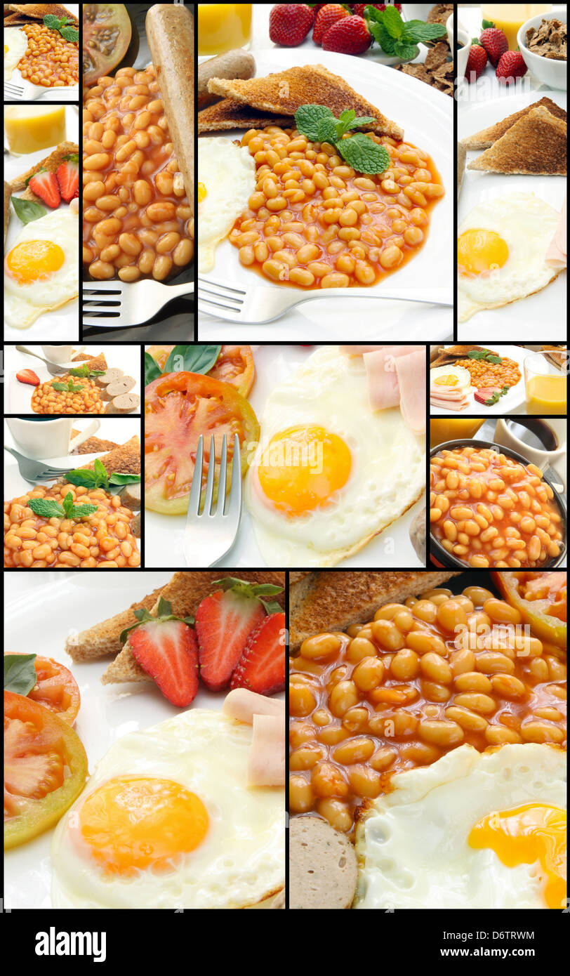 English food collage hi-res stock photography and images - Alamy