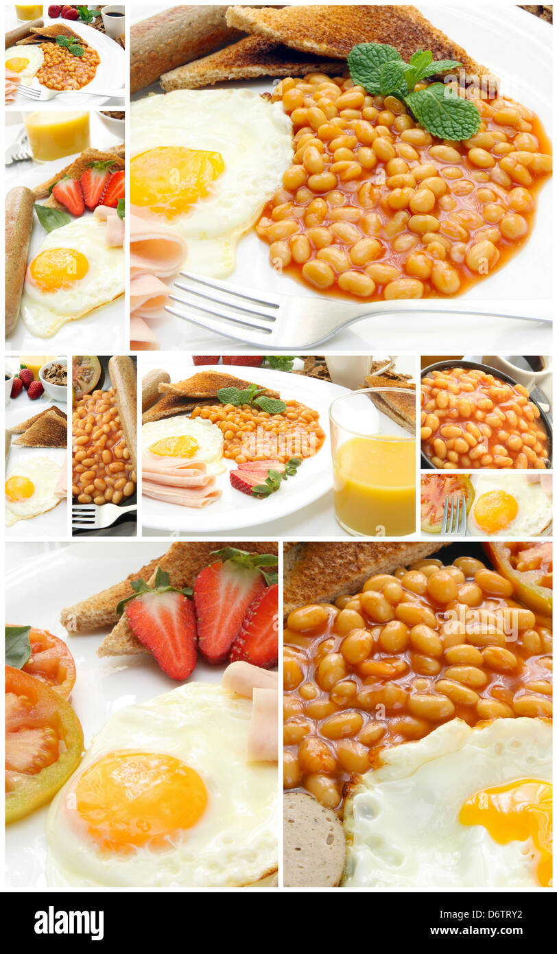 English food collage hi-res stock photography and images - Alamy