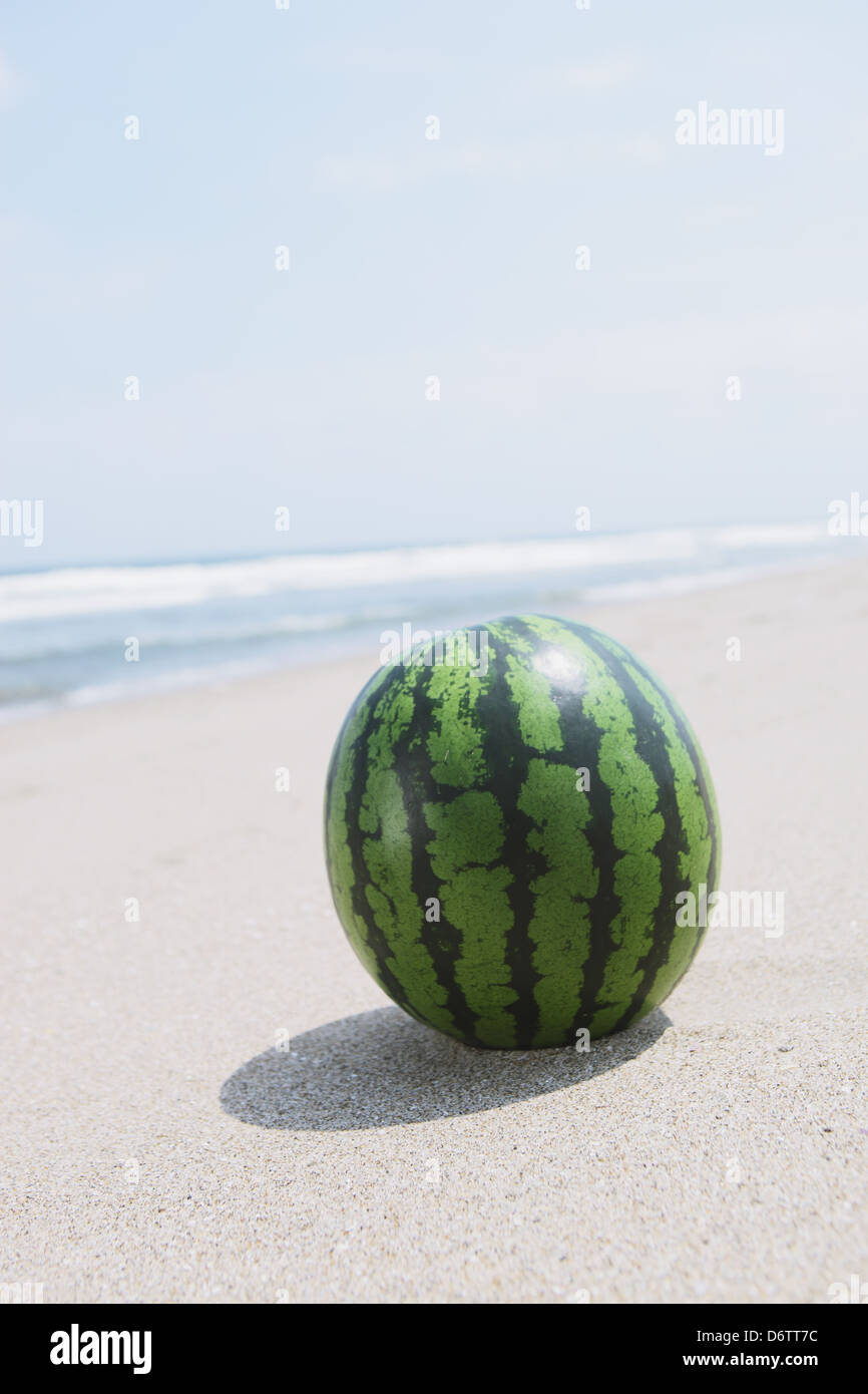 Watermelon on the beach Stock Photo - Alamy