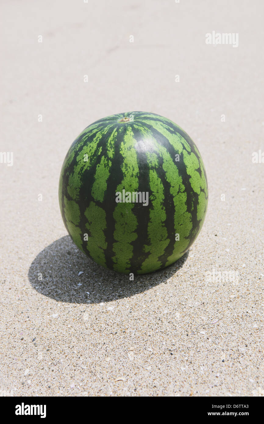 Watermelon on the beach Stock Photo - Alamy