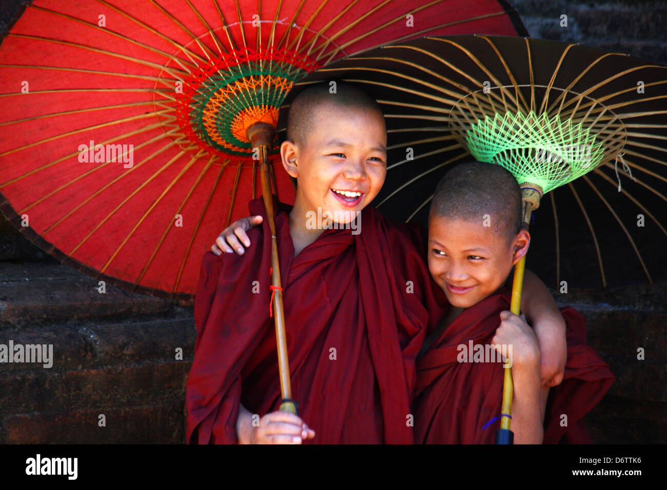 Two young monks in Burma Stock Photo - Alamy