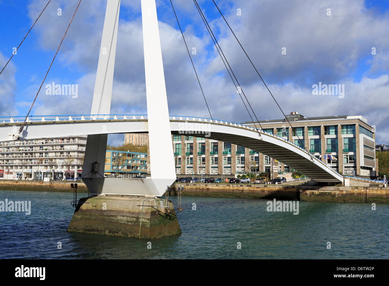 Pedestrian bridge over the Commerce Basin,Le Havre,Normandy,France ...
