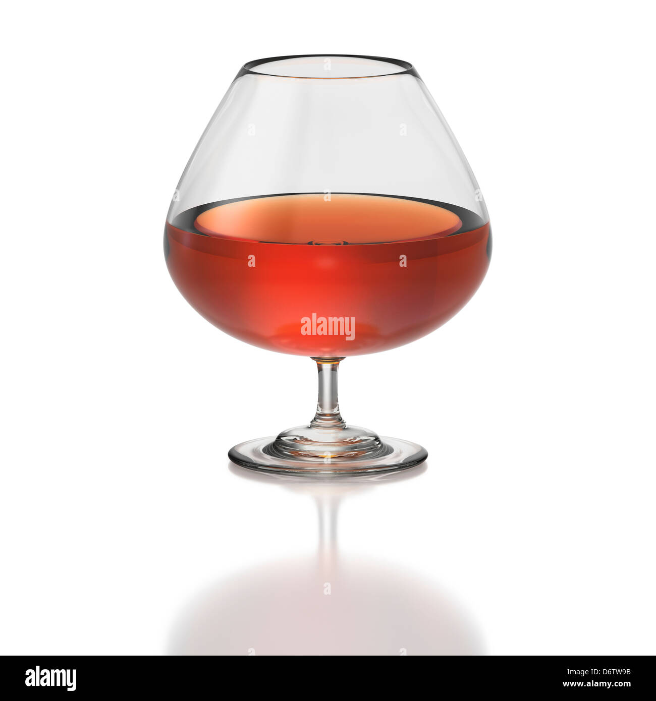 Brandy snifter or balloon on white background Stock Photo - Alamy