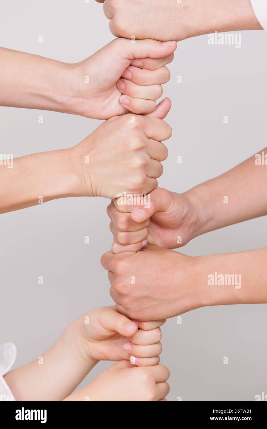 Joining the line hi-res stock photography and images - Alamy