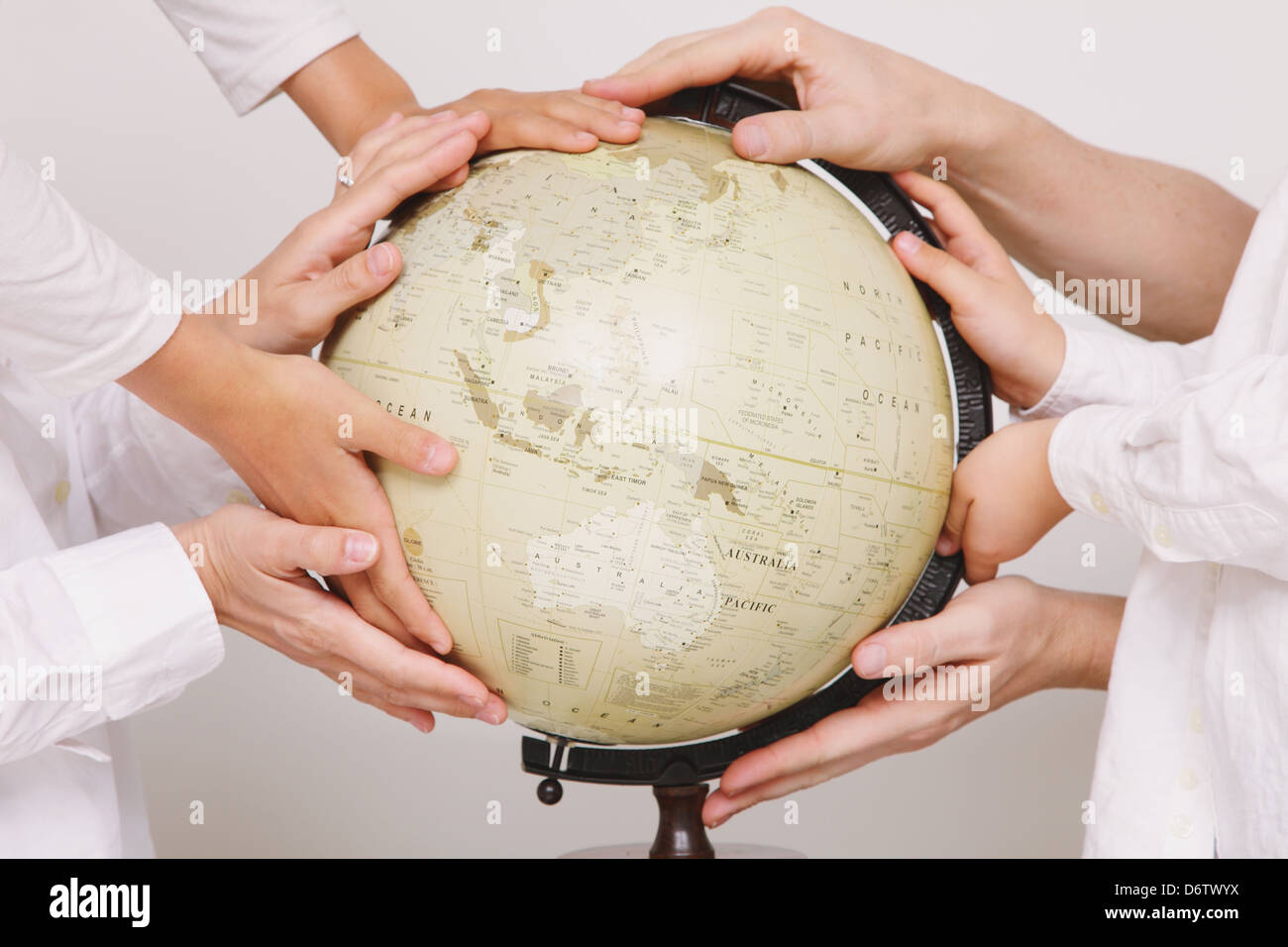 Map on hands hi-res stock photography and images - Alamy