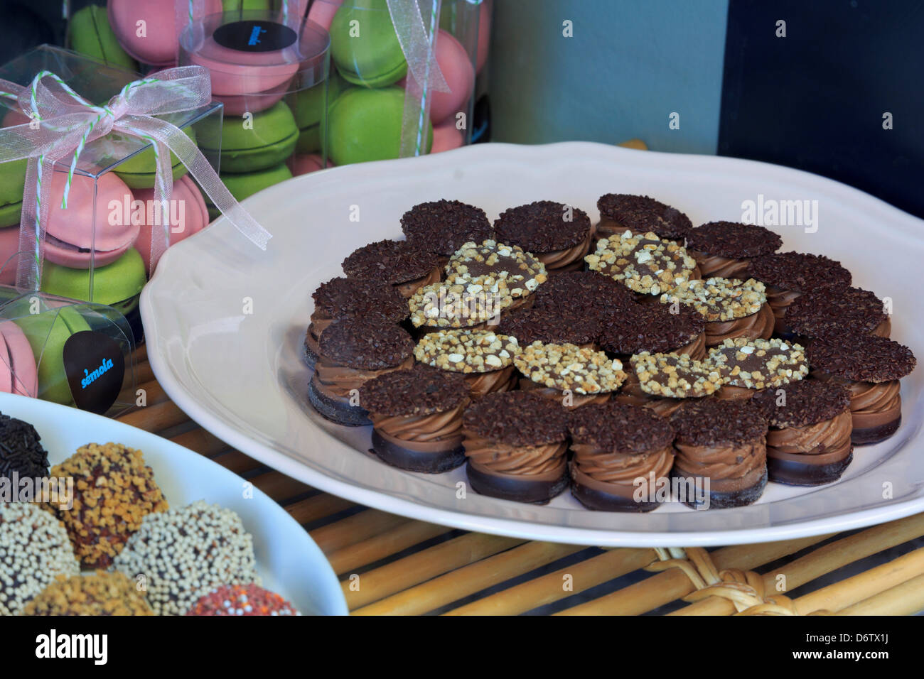 Traditional chocolates in window,Vigo,Galicia,Spain,Europe Stock Photo ...
