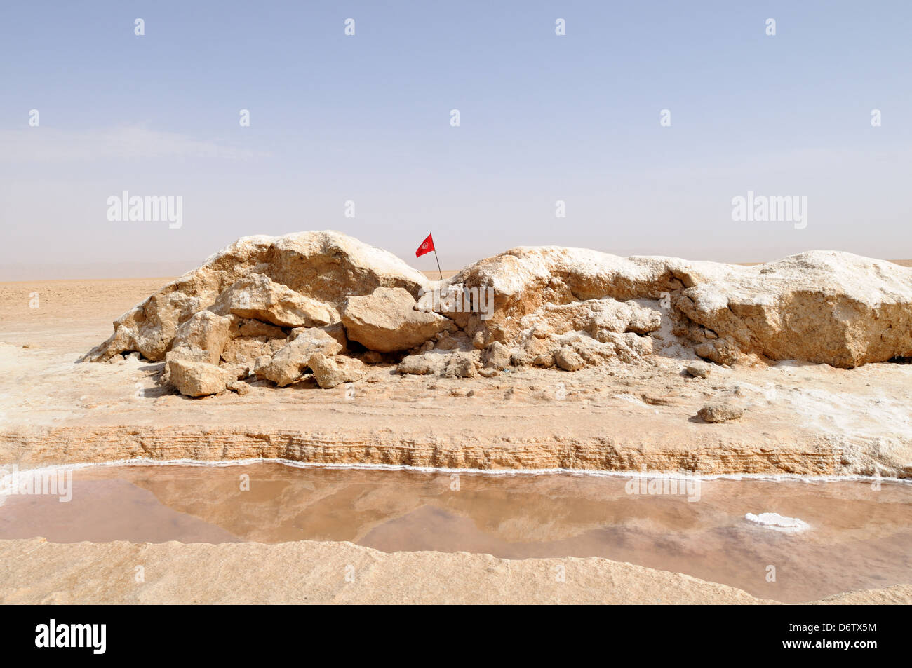 Chott El Jerid the largest salt flats in the Sahara Tunisia Stock Photo ...