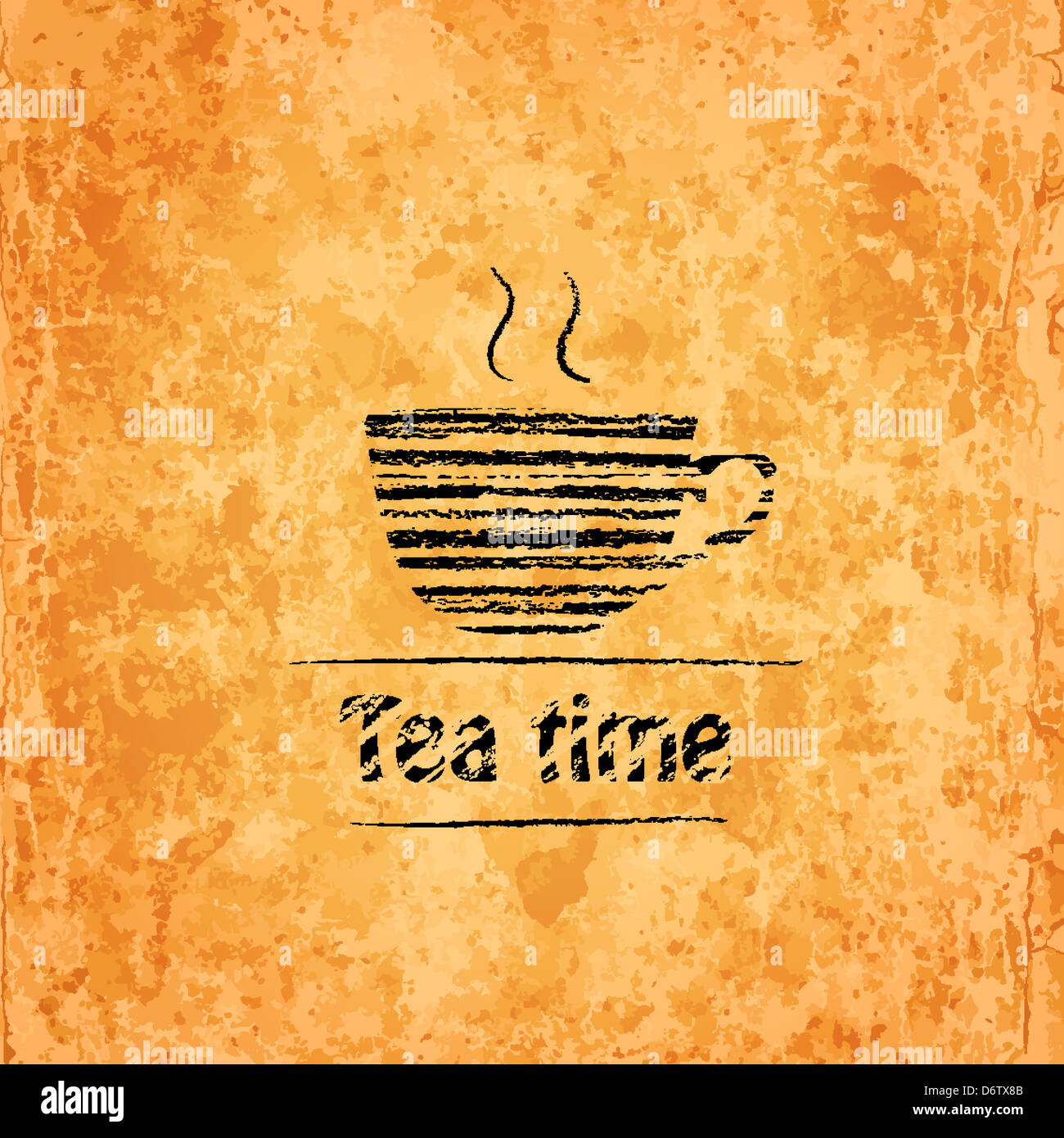 Vintage tea time design hi-res stock photography and images - Alamy