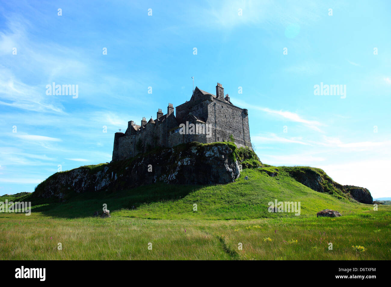 Castle on a hill, Duart Castle, Mull, Inner Hebrides, Scotland Stock ...