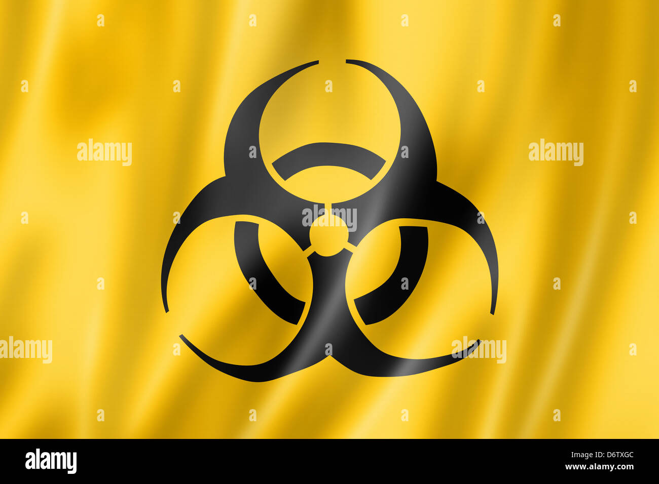 Biohazard flag, three dimensional render, satin texture Stock Photo - Alamy