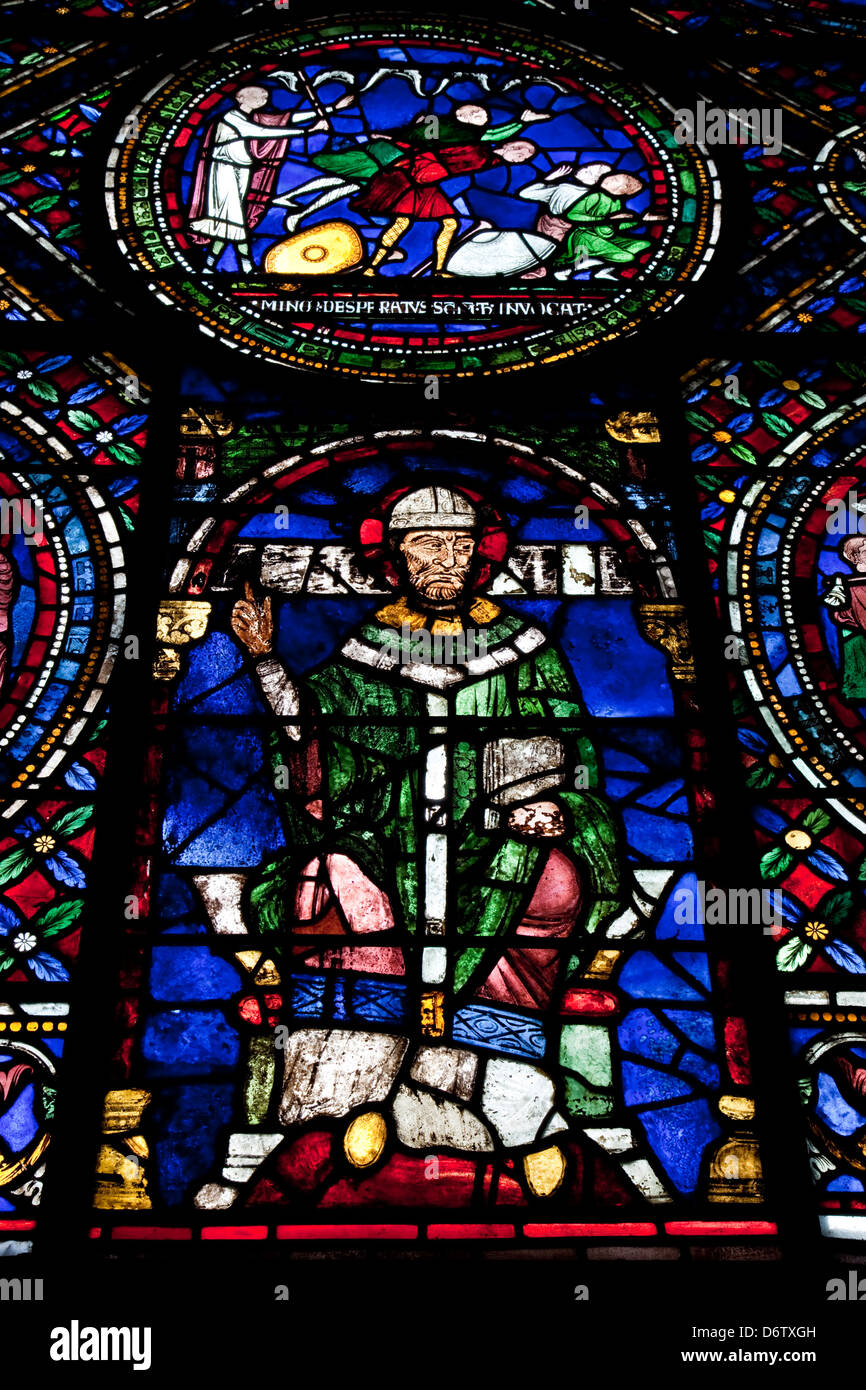 Becket Stained Glass Window Canterbury High Resolution Stock ...