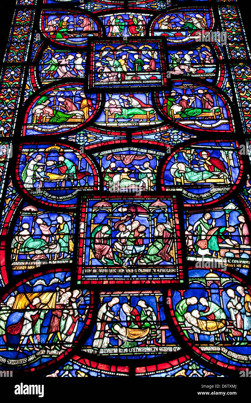 The Becket Miracle Windows, Canterbury Cathedral, Canterbury, Kent ...