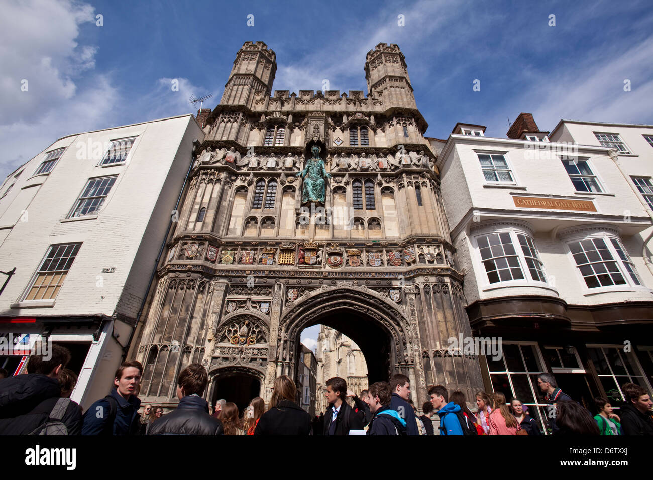 Christ Church Gate, Entrance To Canterbury Cathedral, Canterbury, Kent ...