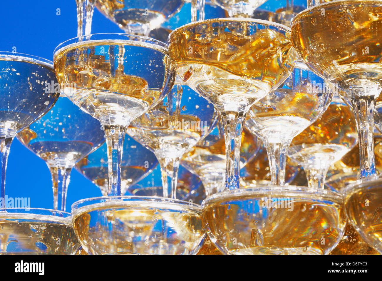 Champagne pyramid hi-res stock photography and images - Alamy