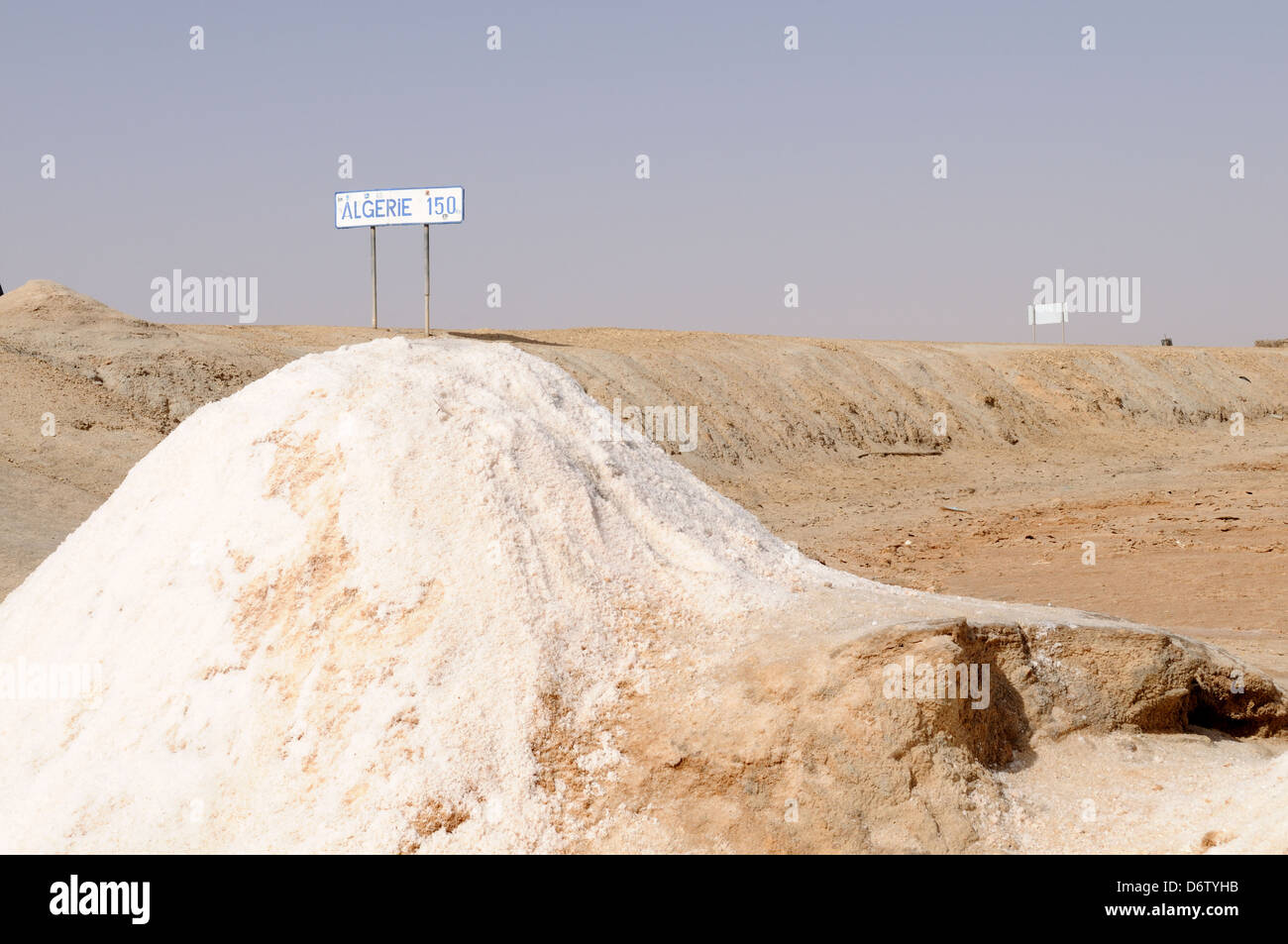 Chott El Jerid the largest salt flats in the Sahara Tunisia Stock Photo ...
