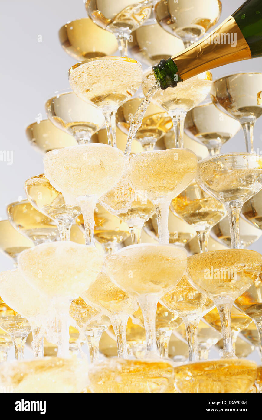 Pyramid of champagne hi-res stock photography and images - Alamy