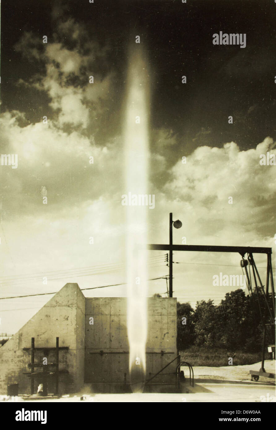 This photo shows personnel working on the Little Joe 2 rocket tests at ...