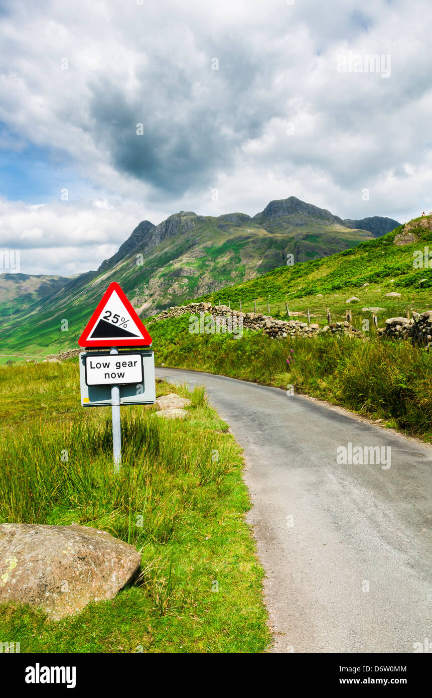 Uk road sign steep hill hi-res stock photography and images - Alamy