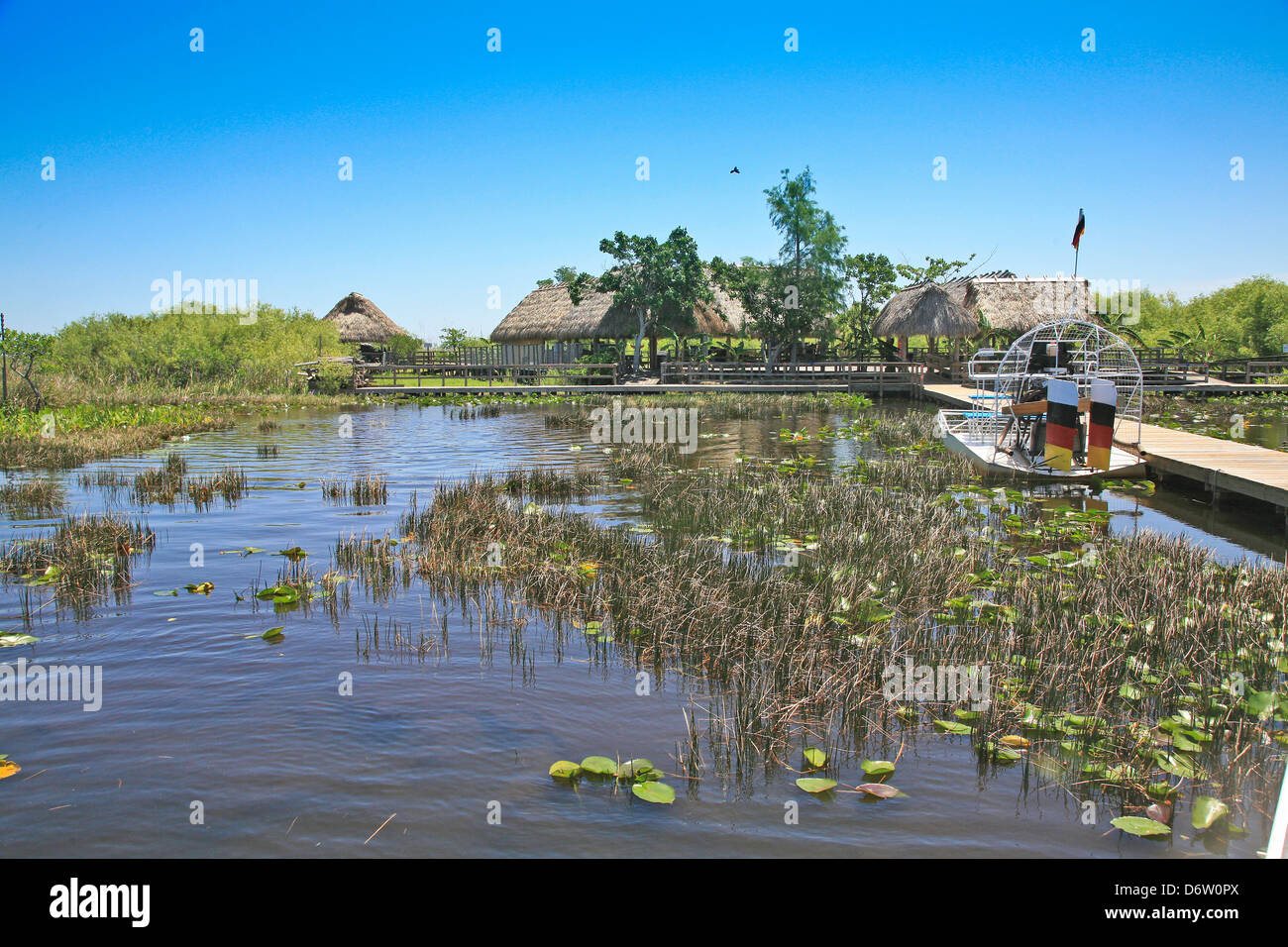 Airboat for tourist in America;USA;Florida;Everglades National Park ...