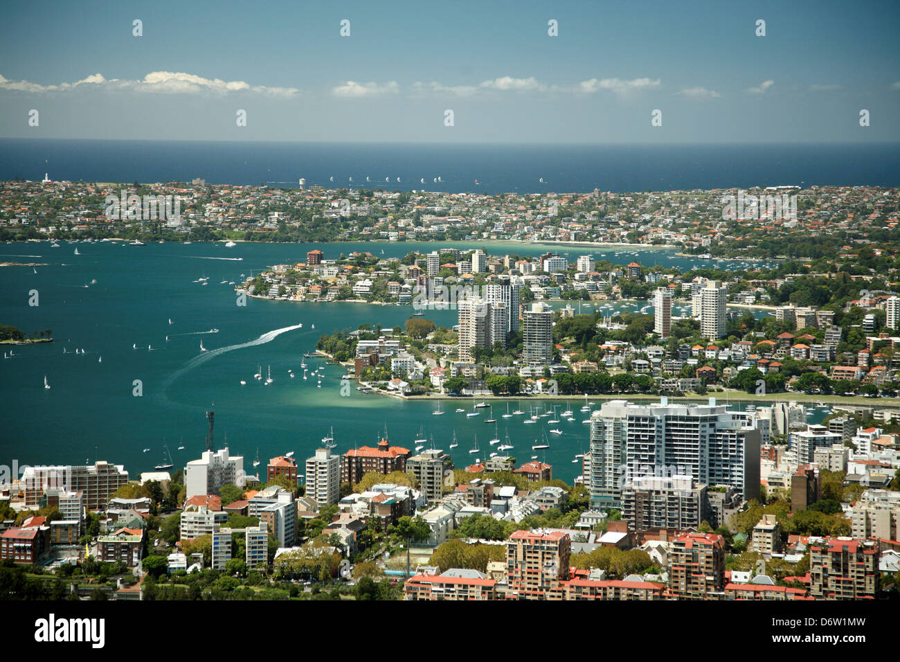 Australia, Sydney, View of Elizabeth Bay and Darling Point from Sydney ...