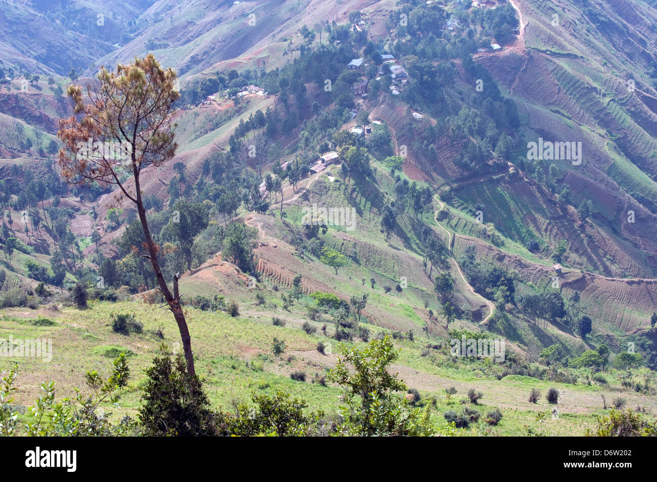 Kenscoff mountains above Port au Prince, Haiti, Caribbean Stock Photo ...