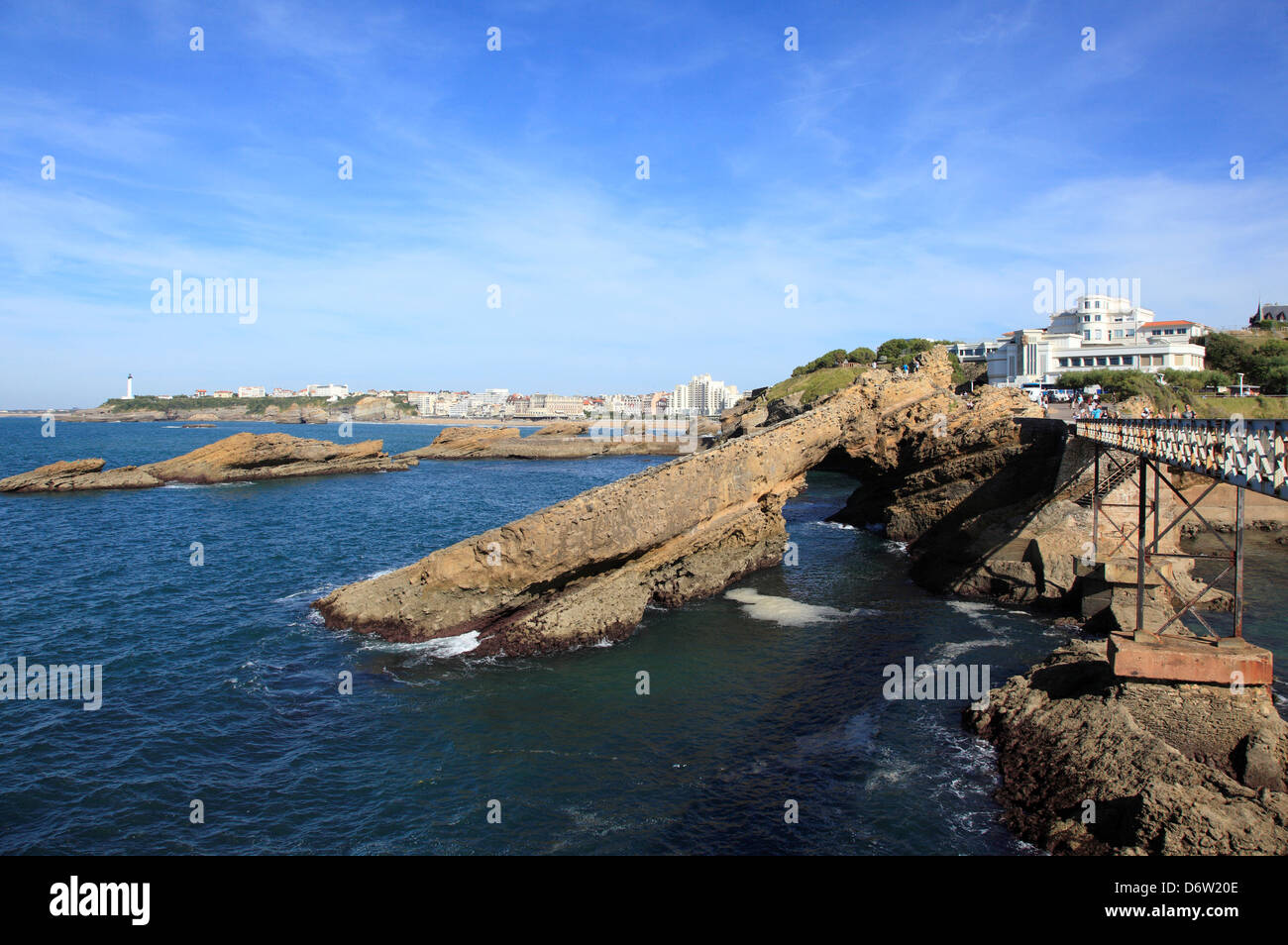 France, Biarritz, View of harbour and shore Stock Photo - Alamy