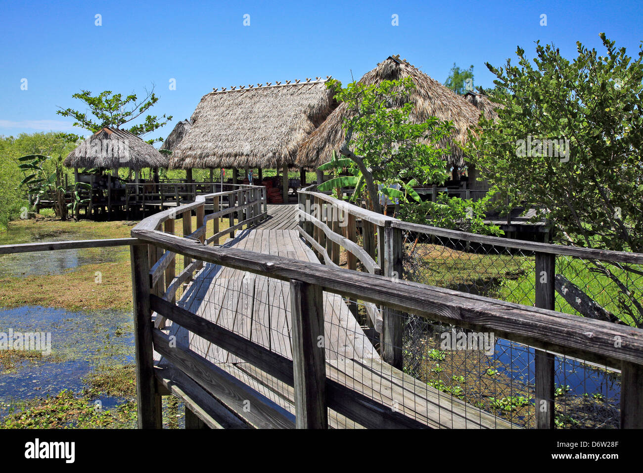 Native Seminole Indian Village in the America;USA;Florida;Everglades ...