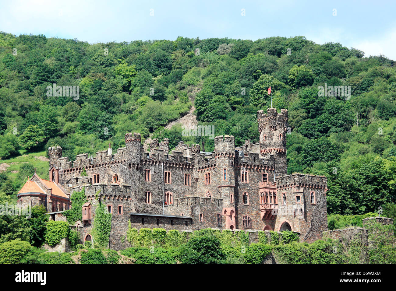 Germany, River Rhine, Burg Sooneck Castle Stock Photo - Alamy