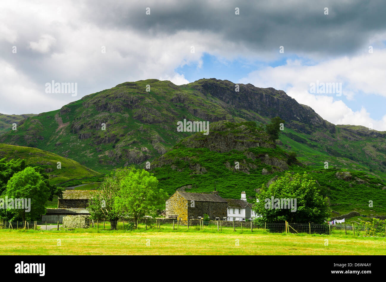 Fell Foot Farm at the foot of Wrynose Fell in the English Lake District ...