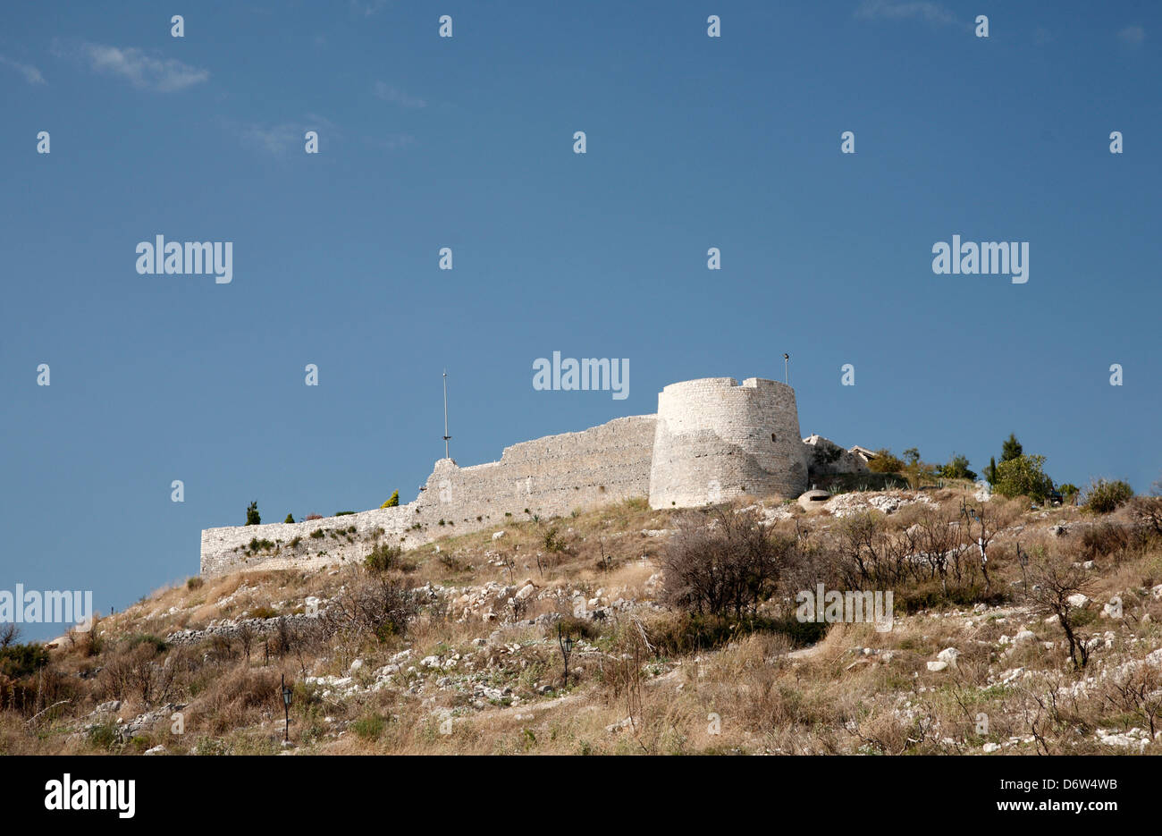 Castle on a hill, Lekures Castle, Saranda, Albania Stock Photo - Alamy