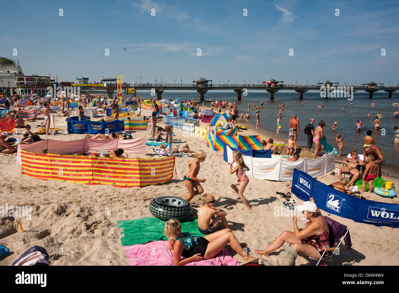 Misdroy, Poland, people on the beach Stock Photo - Alamy