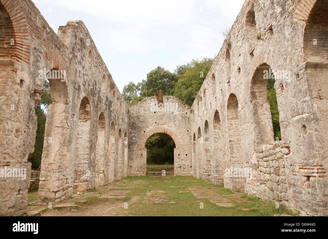 Ruins of a basilica, Butrint, Albania Stock Photo - Alamy