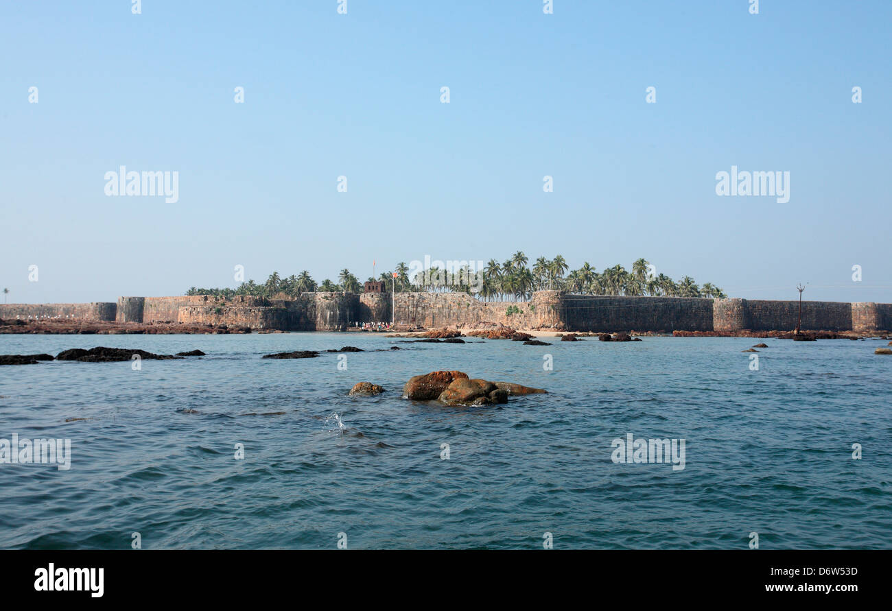 Fort at the seaside, Sindhudurg, Malvan, Maharashtra, India Stock Photo ...