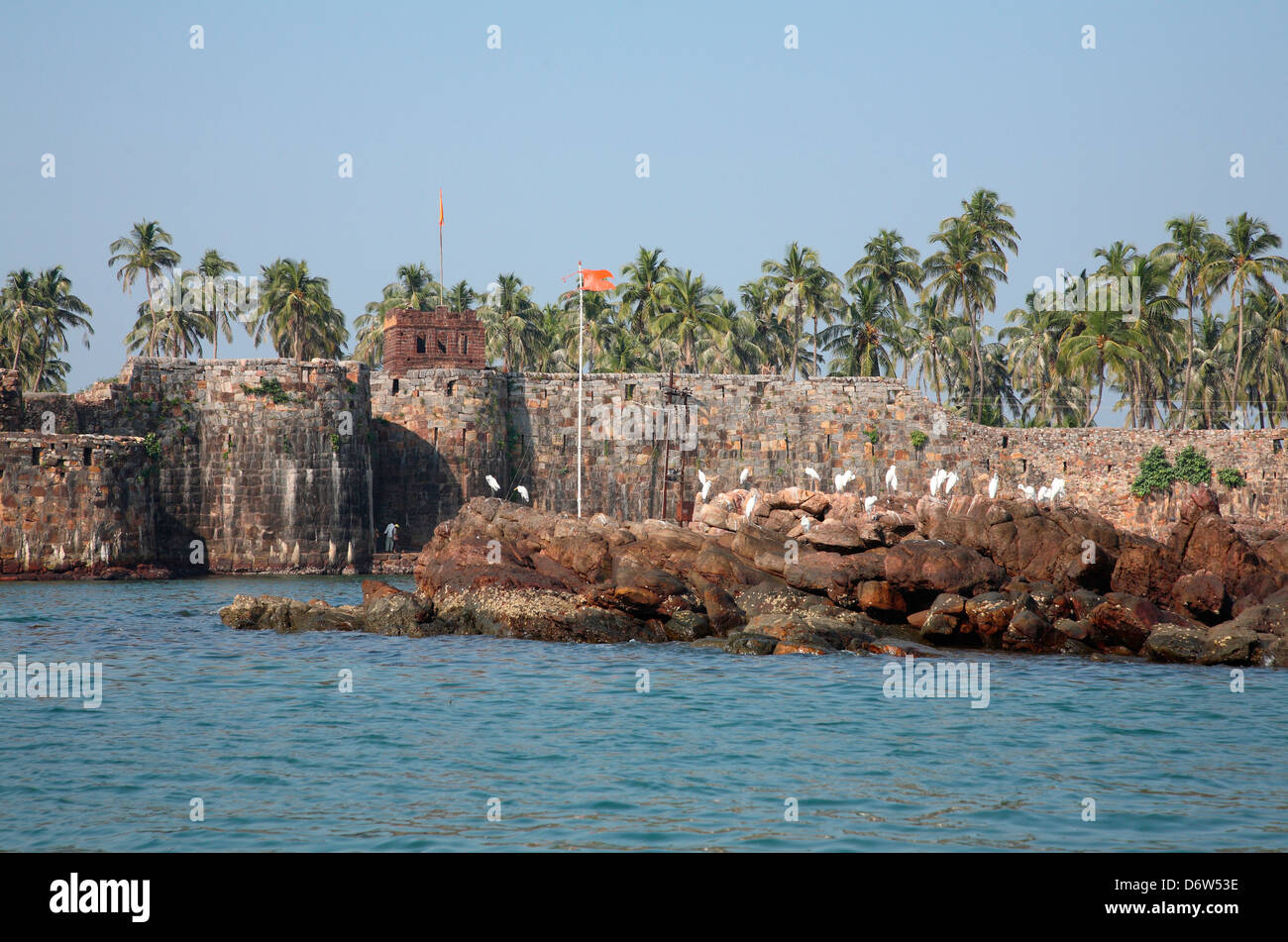 Fort at the seaside, Sindhudurg, Malvan, Maharashtra, India Stock Photo ...