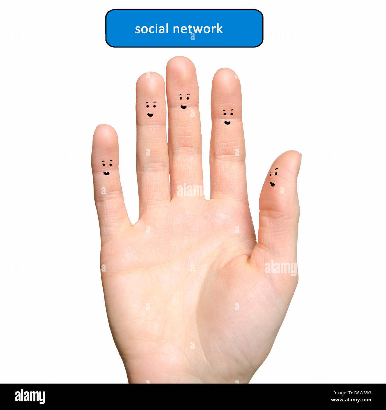 group of finger smileys Stock Photo - Alamy