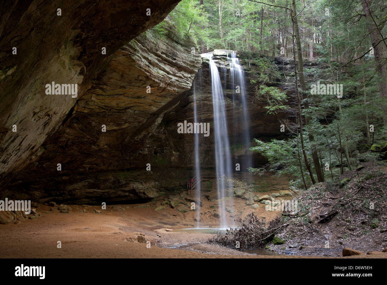 Ash Cave waterfall in spring, Hocking Hills State Park, Logan, Hocking ...