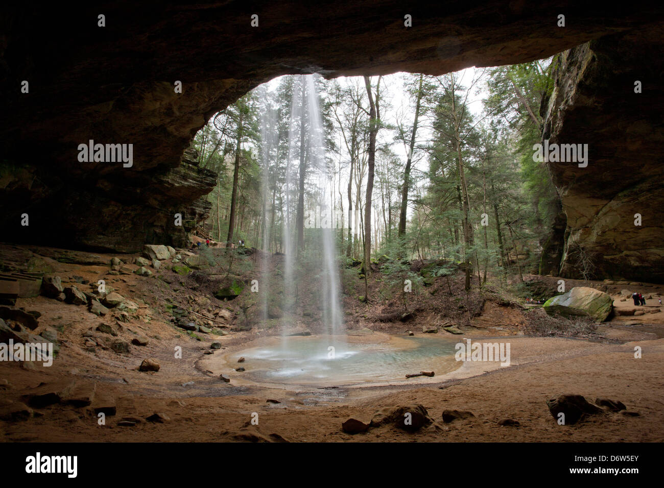 Ash Cave waterfall in spring, Hocking Hills State Park, Logan, Hocking ...