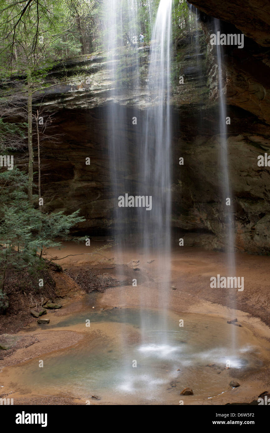 Ash Cave waterfall in spring, Hocking Hills State Park, Logan, Hocking ...