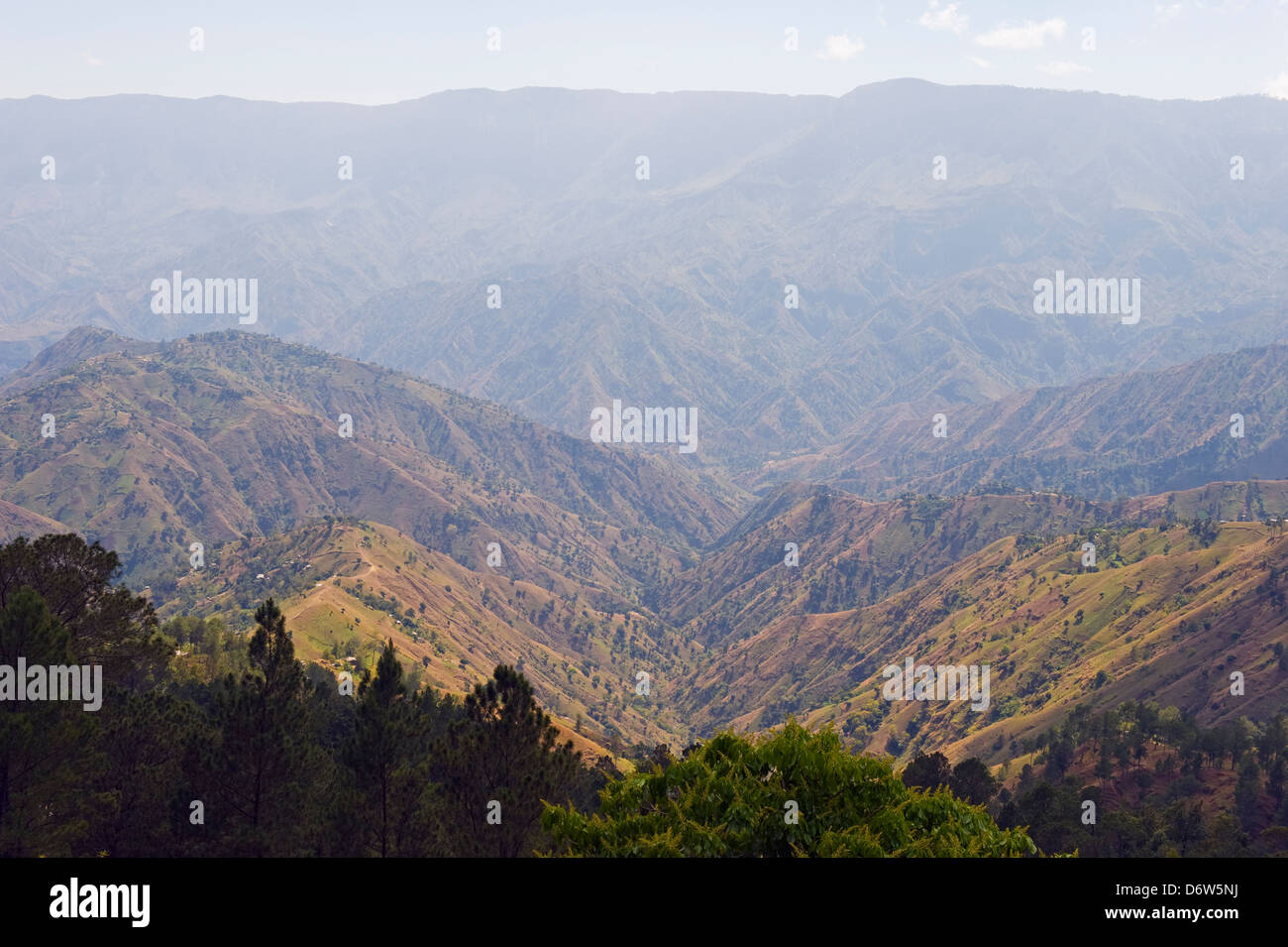 Kenscoff mountains above Port au Prince, Haiti, Caribbean Stock Photo ...