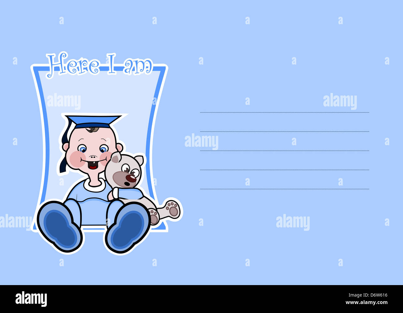 Here I am - I is a boy Stock Photo - Alamy
