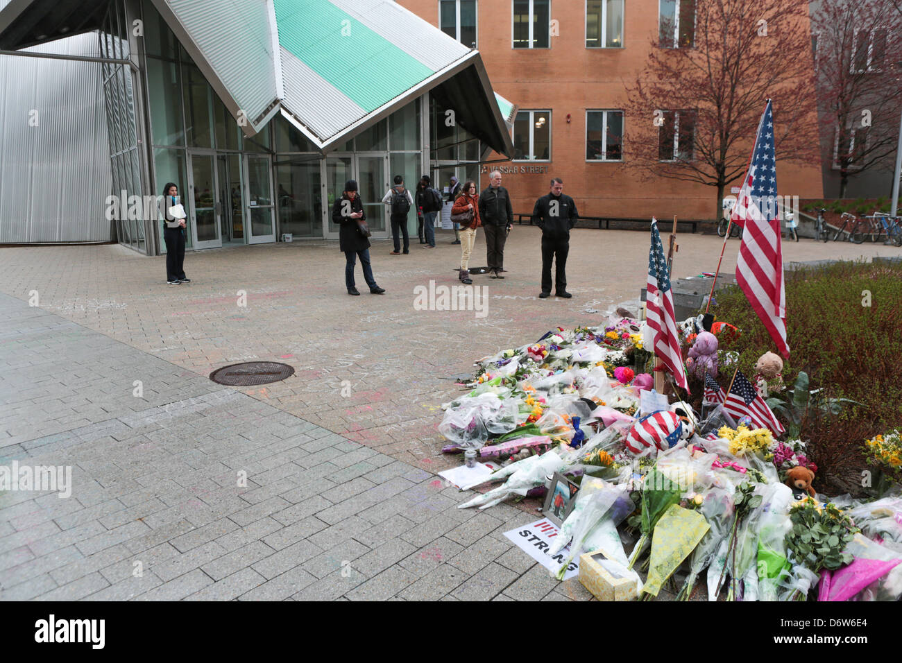 Apr 23, 2013 - Cambridge, Massachusetts, U.S. - A memorial grows at the ...