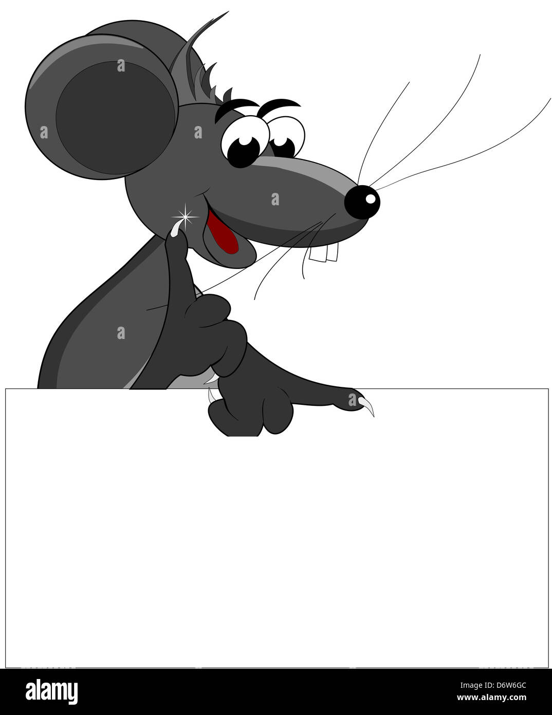 Cute Rate - think of... - rat with notice board Stock Photo - Alamy