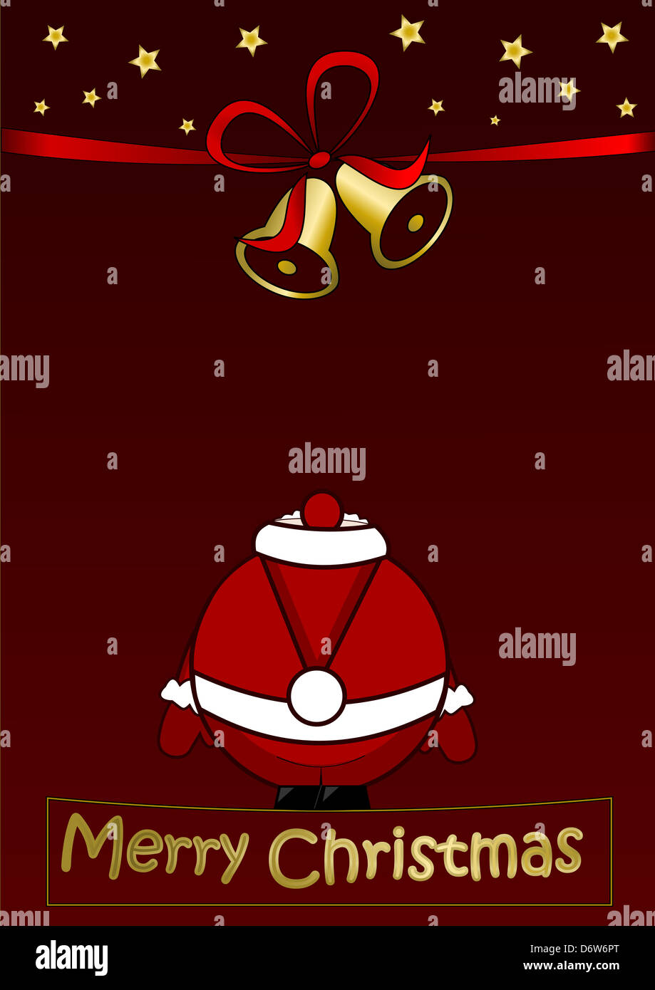 Merry Christmas - cute short stout Santa Claus Stock Photo - Alamy