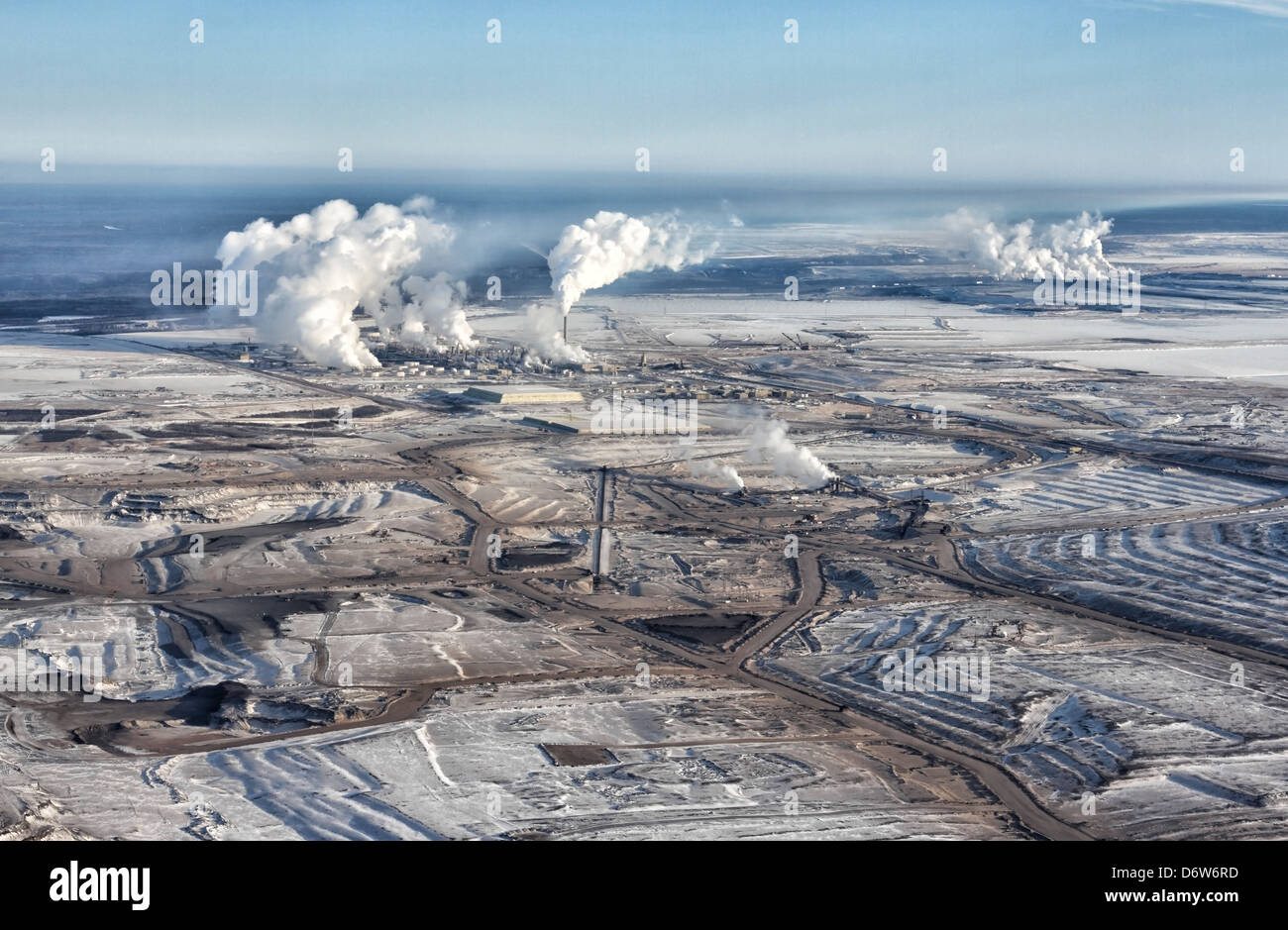 A view of the Alberta Oilsands projects from the air Stock Photo - Alamy