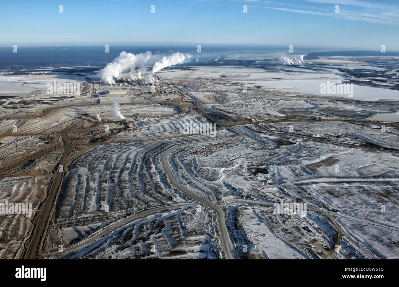 A view of the Alberta Oilsands projects from the air Stock Photo - Alamy