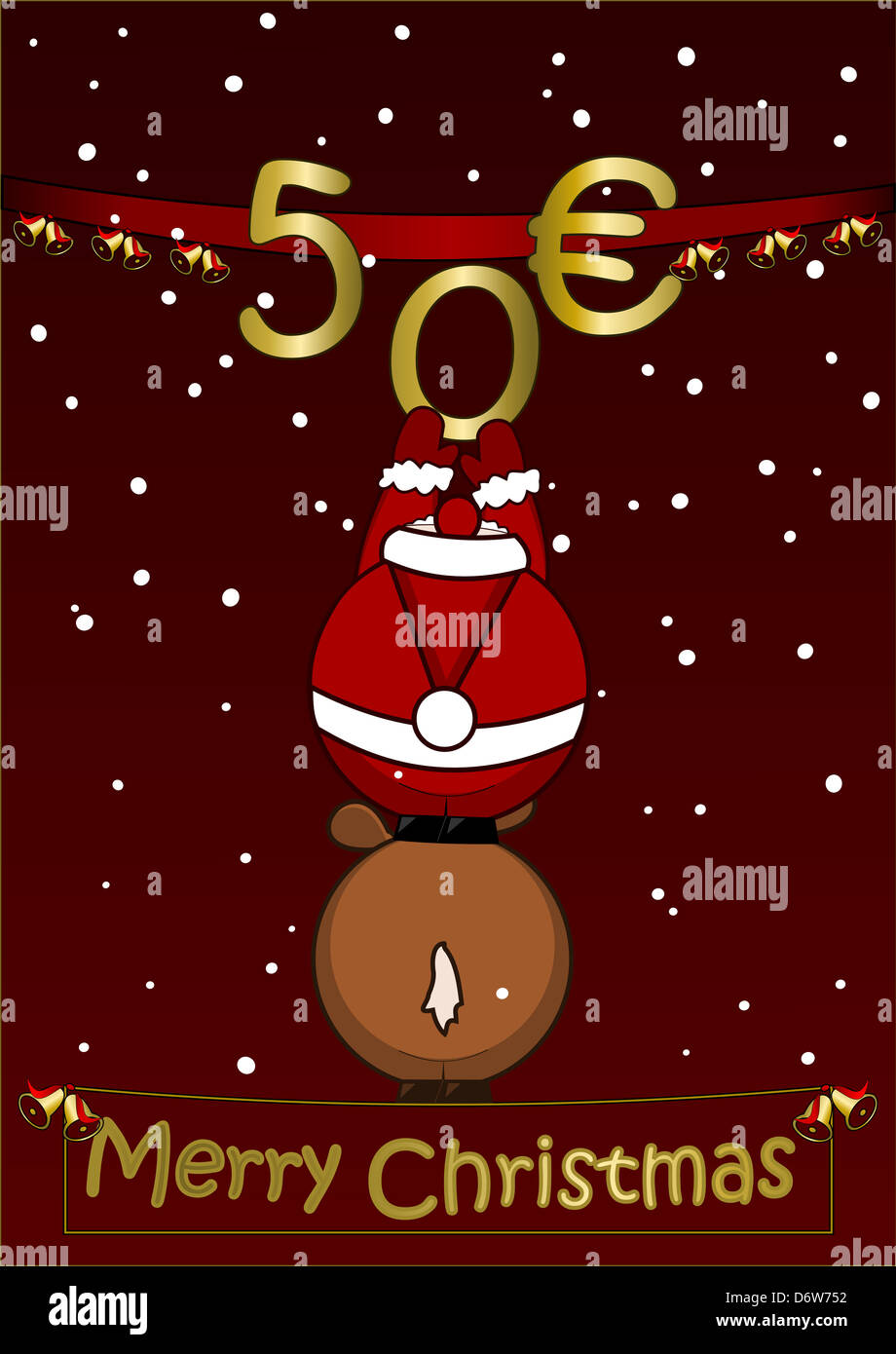 Merry Christmas - 50 - gift certificate Stock Photo - Alamy