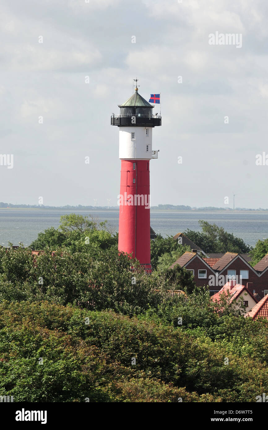 Wangerooge, Germany, the old lighthouse on the North Sea island of ...