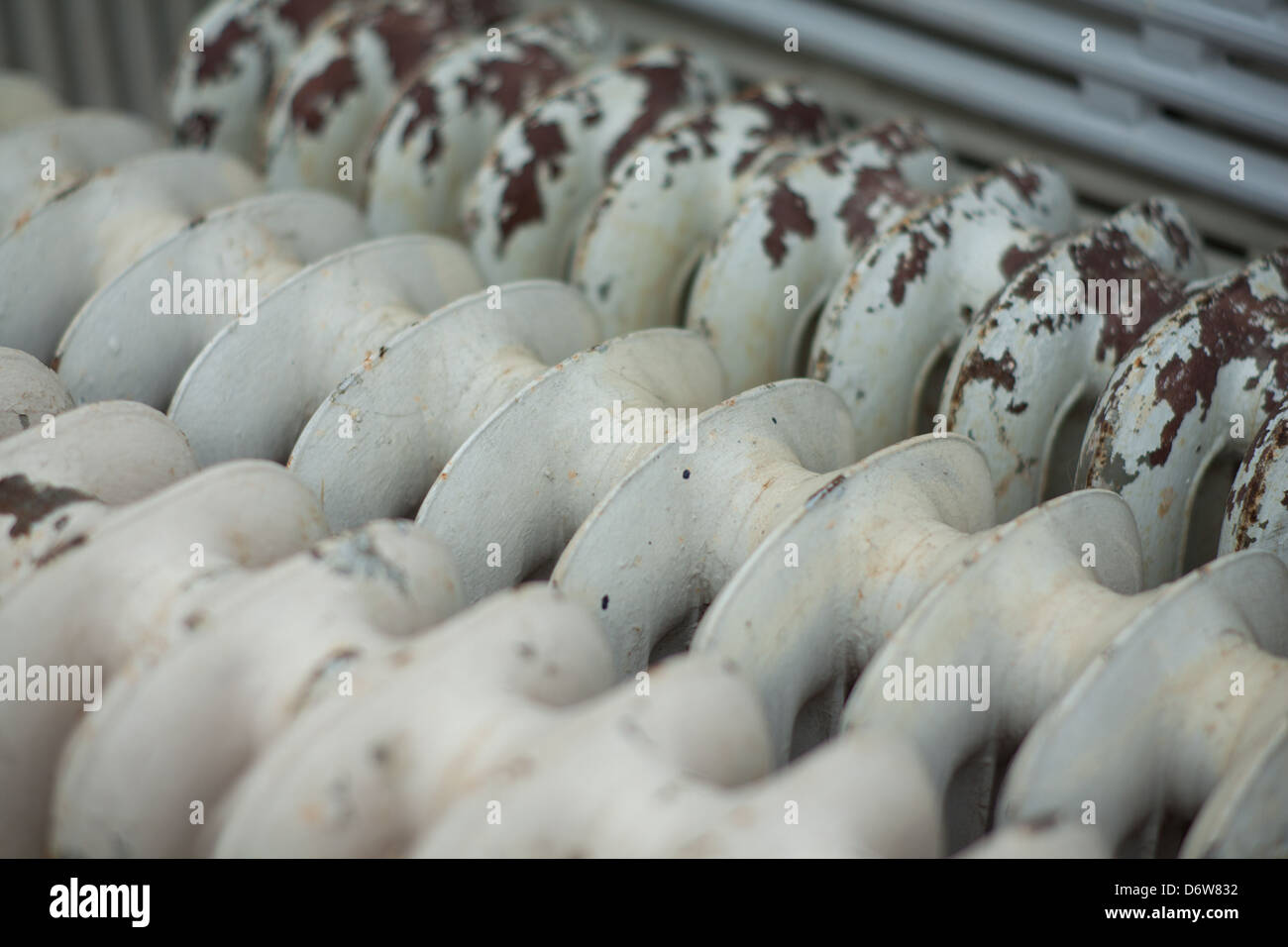 Old central heating units in Paris Stock Photo - Alamy