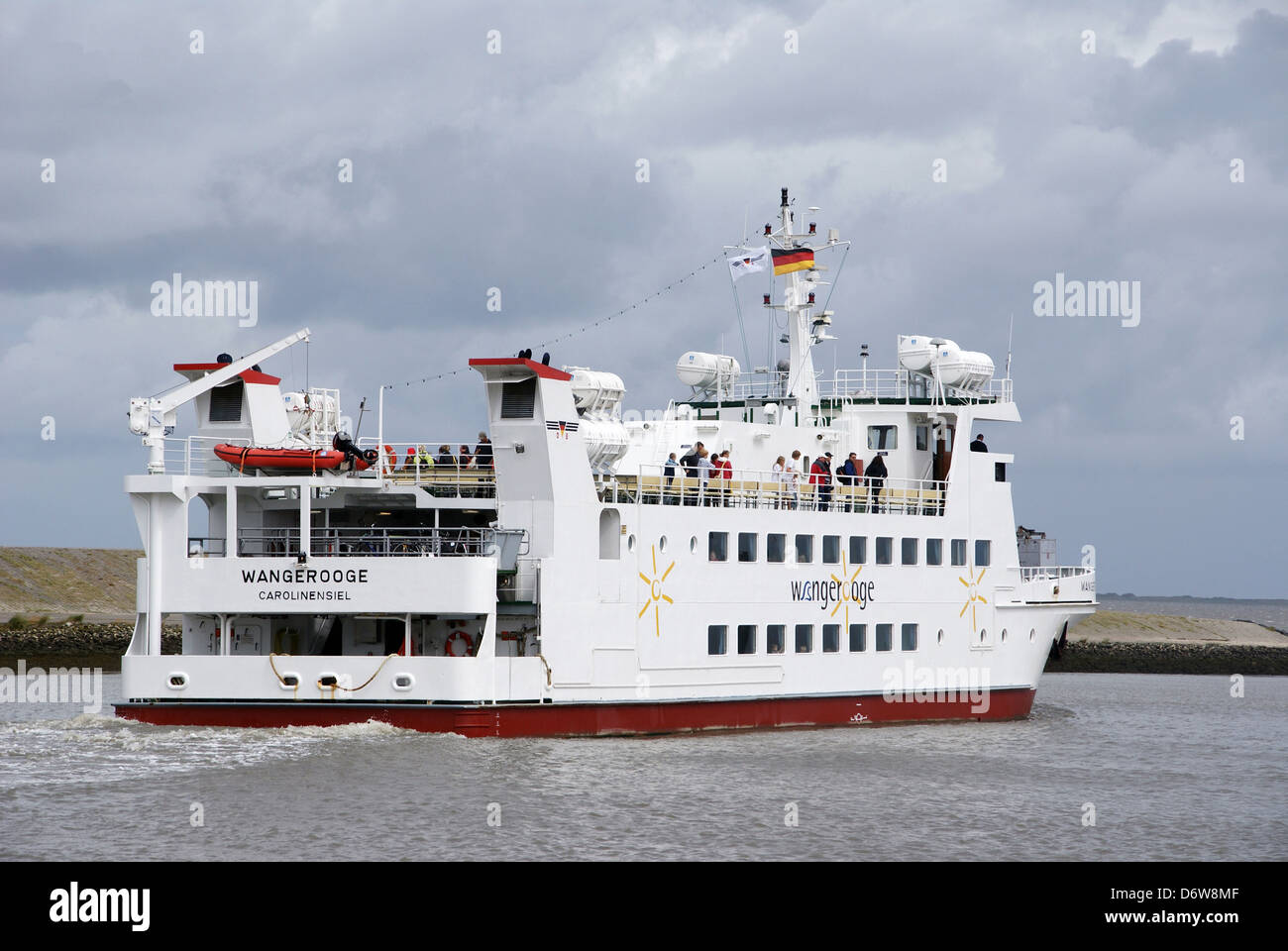 Harlesiel, Germany, ferryboat Wangerooge Stock Photo - Alamy
