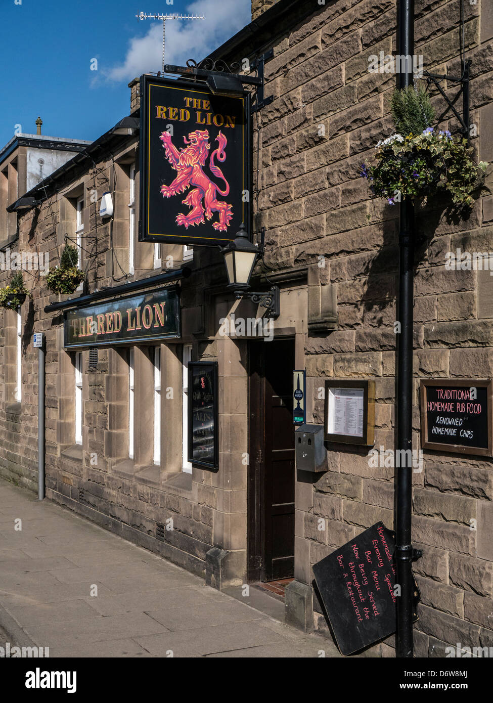 BAKEWELL, DERBYSHIRE, UK - APRIL 18, 2013: Exterior view of the Red ...